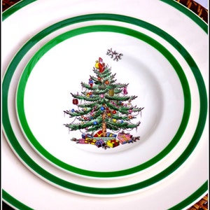 Christmas Tree Three Tier Graduated Plates Handmade Cake Stand Iconic ...
