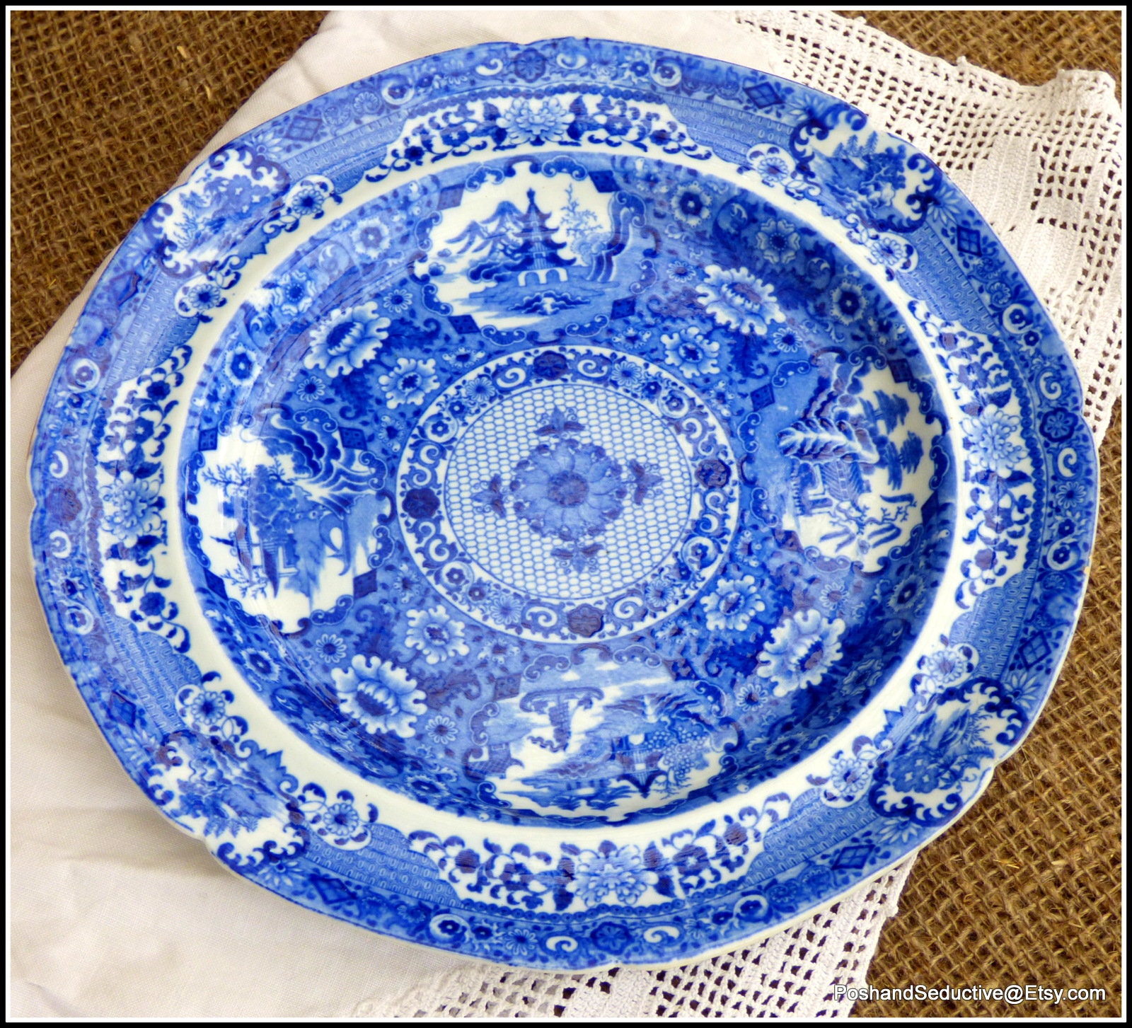 Antique 1800s Spode Complex NET Pattern 10 Collectible - Etsy UK