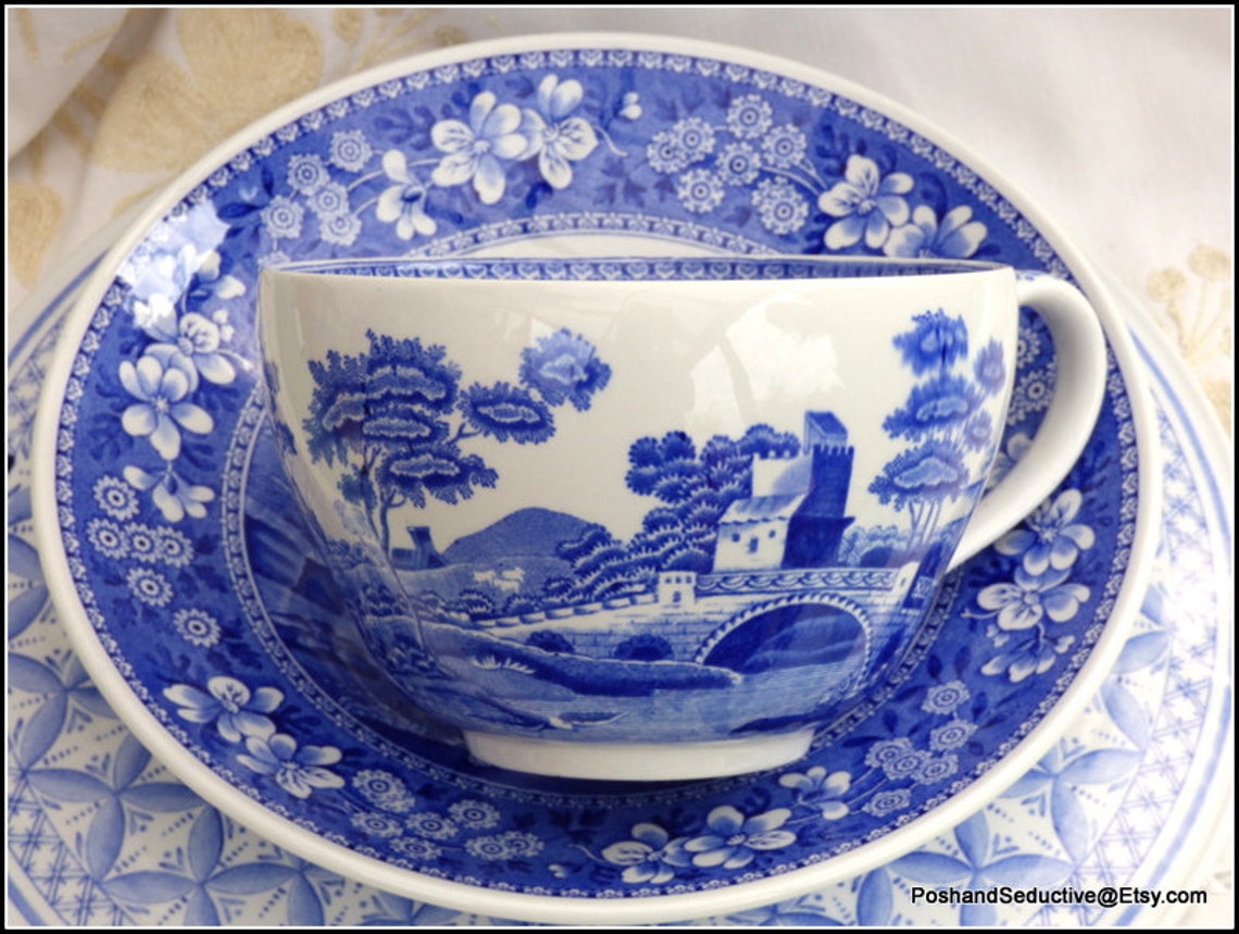 Spode Jumbo Breakfast XXL Cup 20 Fluid Oz 0.57 L Blue Room | Etsy