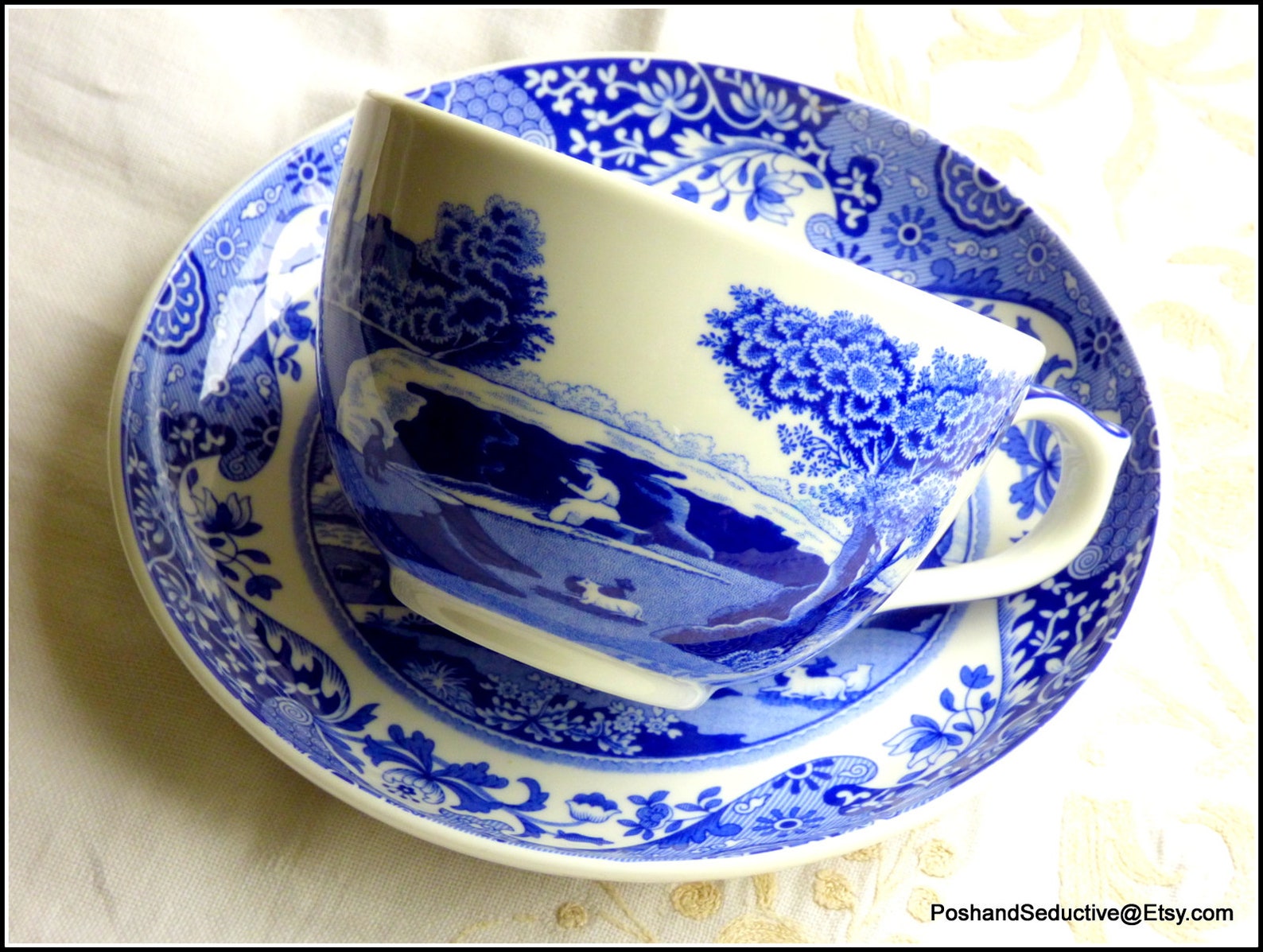 Spode Jumbo Breakfast Cup 20 Fluid Oz 0.57 L Capacity Blue Room ...