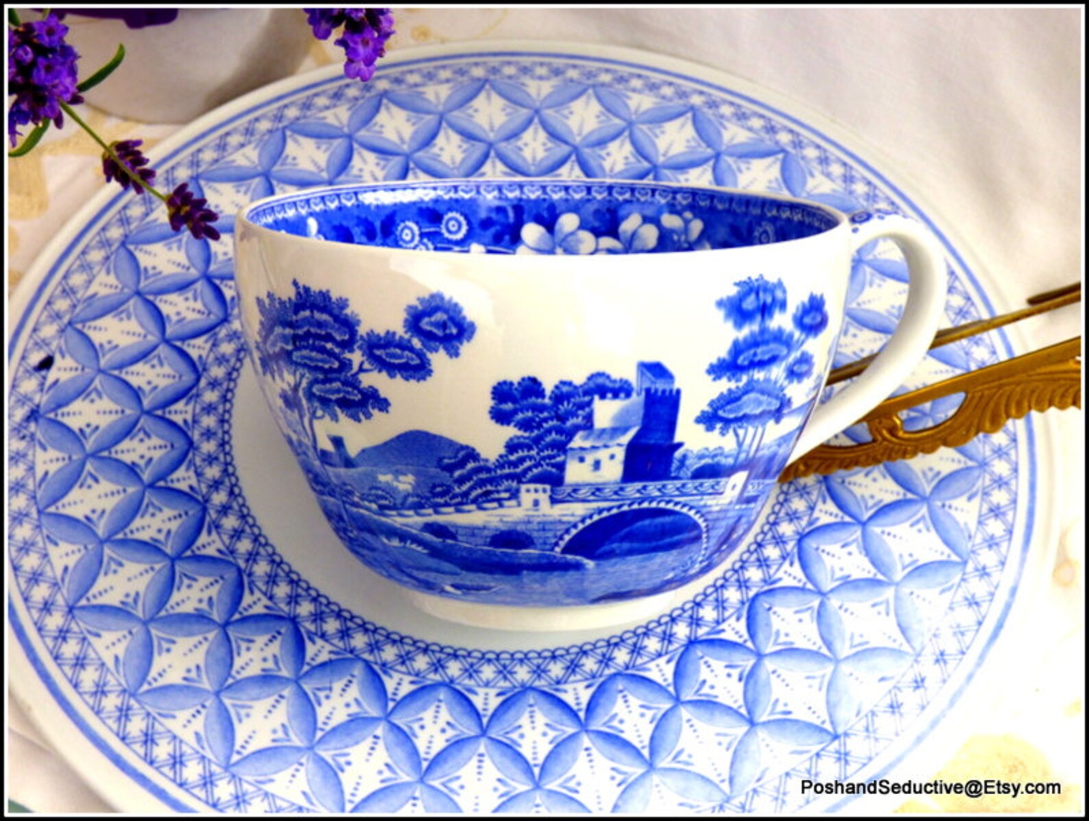 Spode Jumbo Breakfast XXL Cup 20 Fluid Oz 0.57 L Blue Room | Etsy