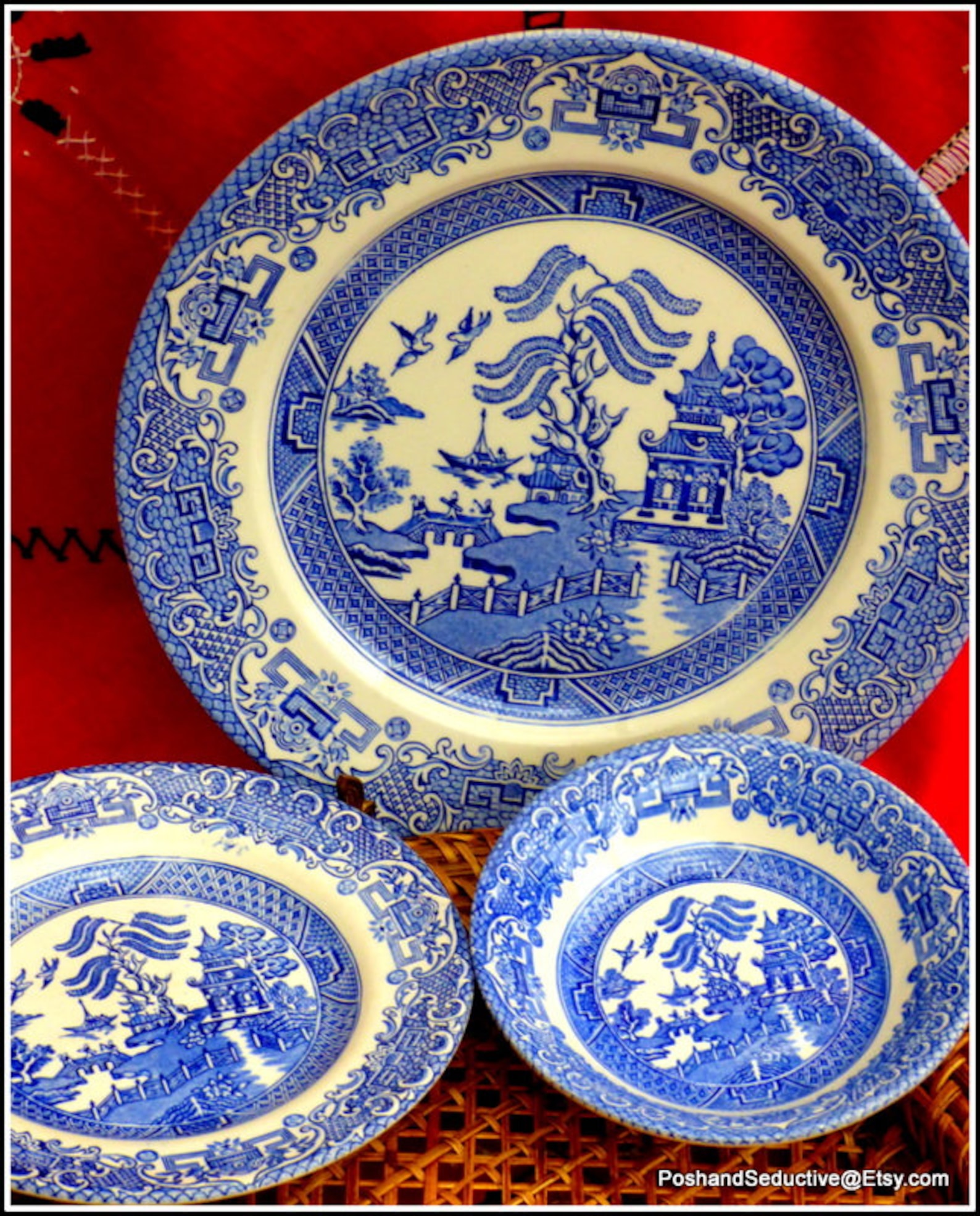 Blue Willow English Ironstone Tableware Iconic Pattern China Variation ...