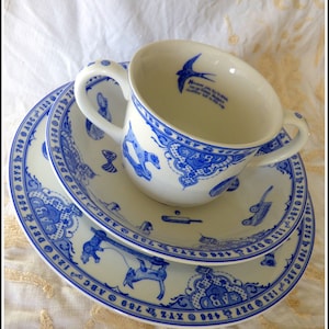 Spode Three Piece Breakfast Set: Cup, 8" Plate & Bowl Old Edwardian ...