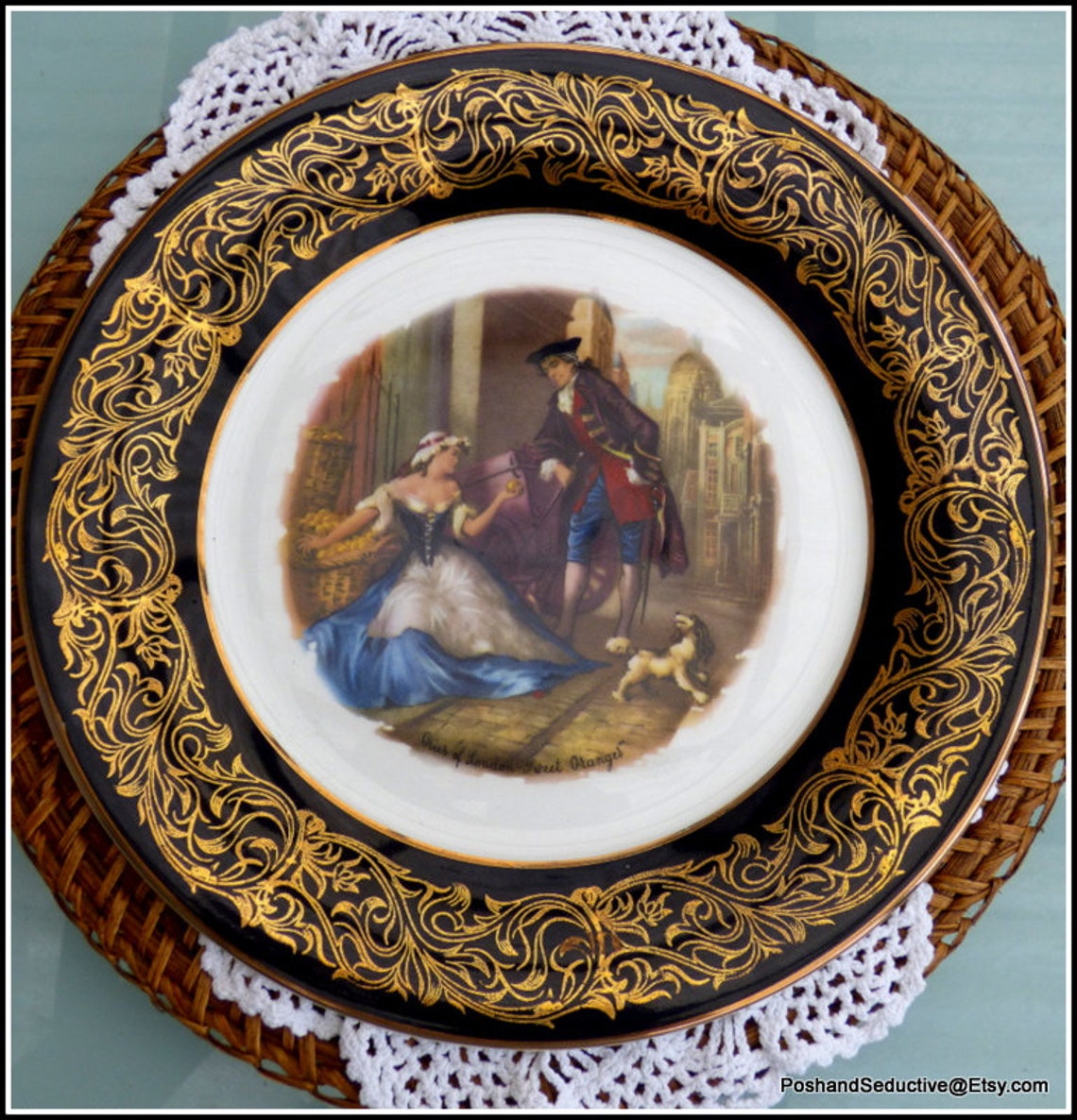 China plates collectible set featuring Cries of | Etsy