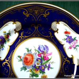 Display Cabinet Cobalt Dinner Plate Caverswall Fine English China Chic ...