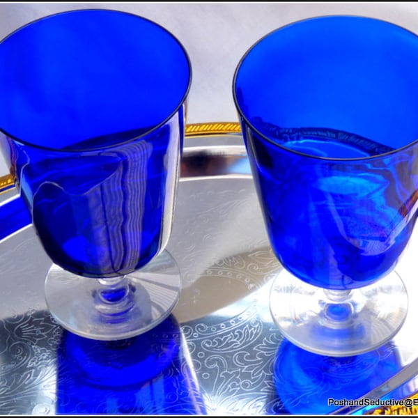 Cobalt Blue Pint Glass - Etsy