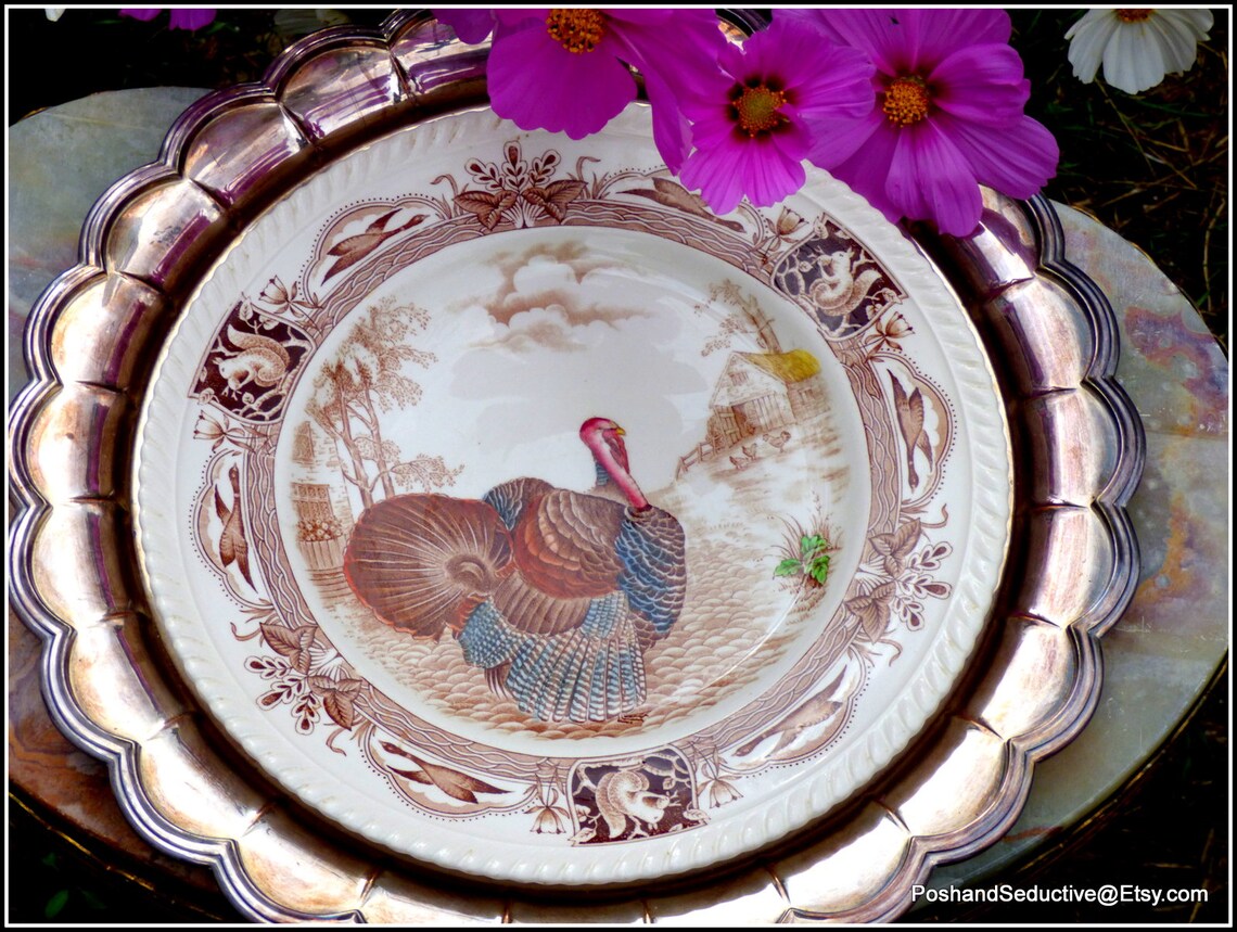 Barnyard King Johnson Brothers Thanksgiving Vintage - Etsy