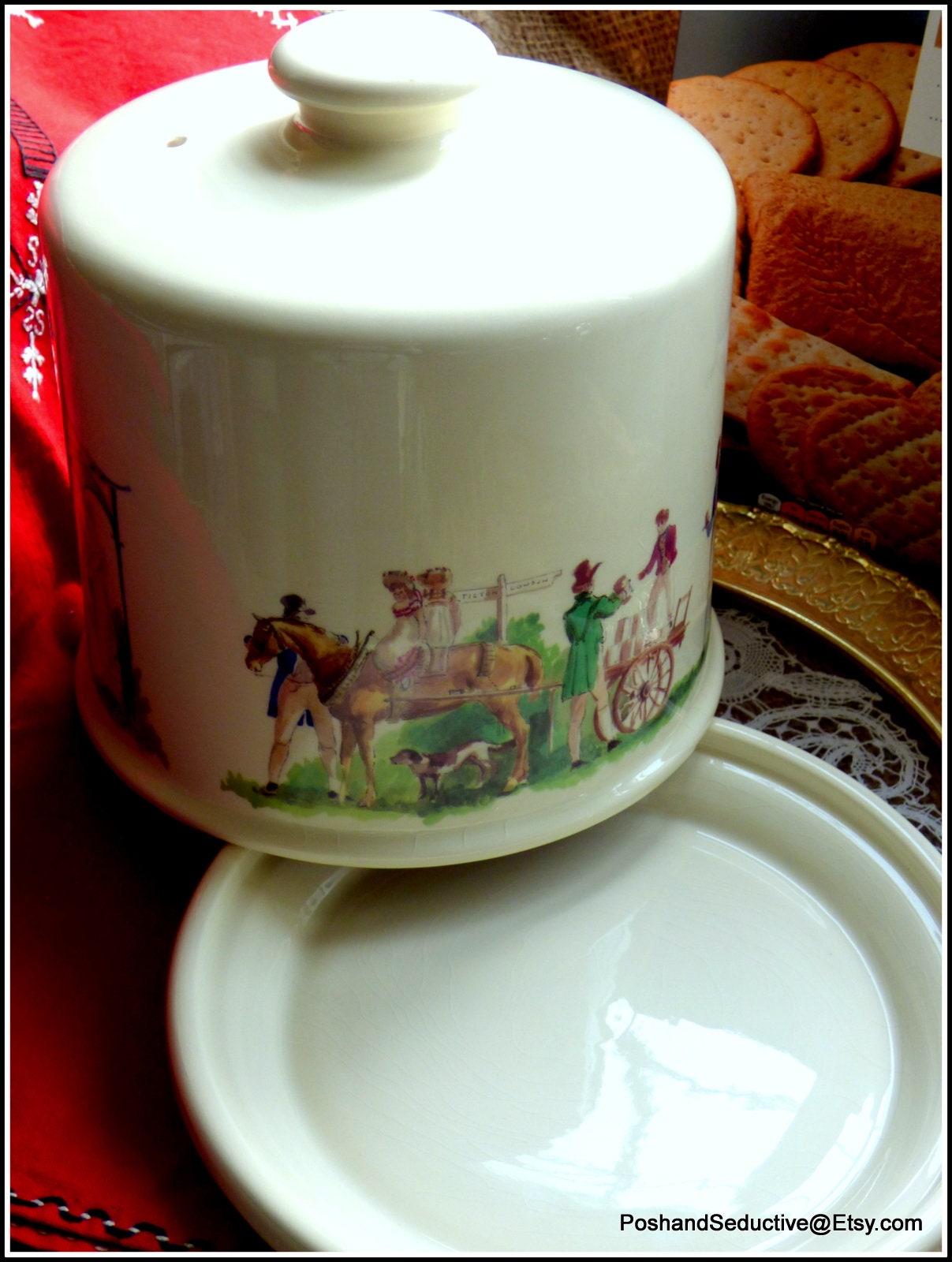 FORTNUM & MASON Large Cheese Covered Dish With Dome English - Etsy