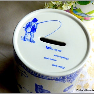 Spode EDWARDIAN CHILDHOOD Porcelain Money Saving Box Baby Shower ...