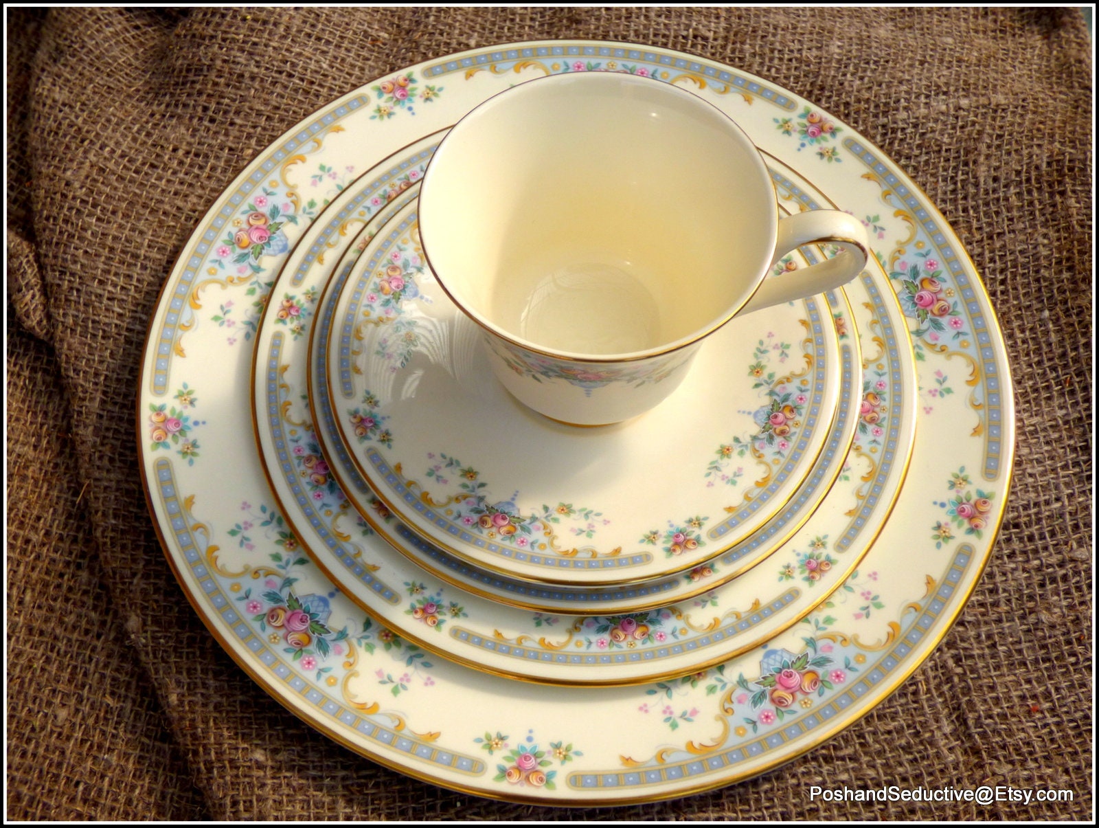 Table dinner setting 5 pieces Royal Doulton for one Romance | Etsy