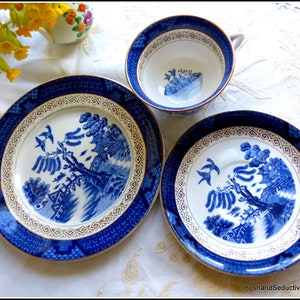 Double Phoenix Nikko JAPAN Real Old Willow Majestic Trio: Demitasse ...