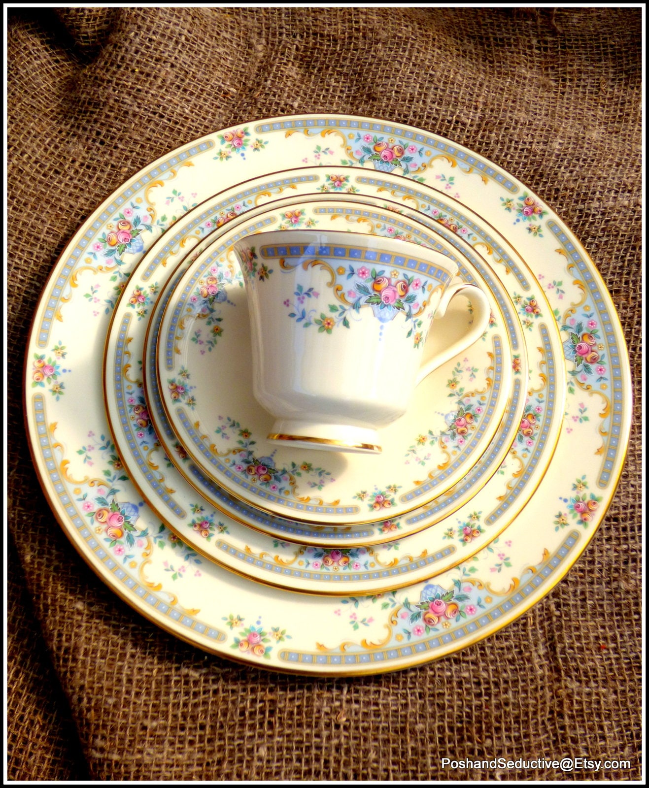 Table dinner setting 5 pieces Royal Doulton for one Romance | Etsy