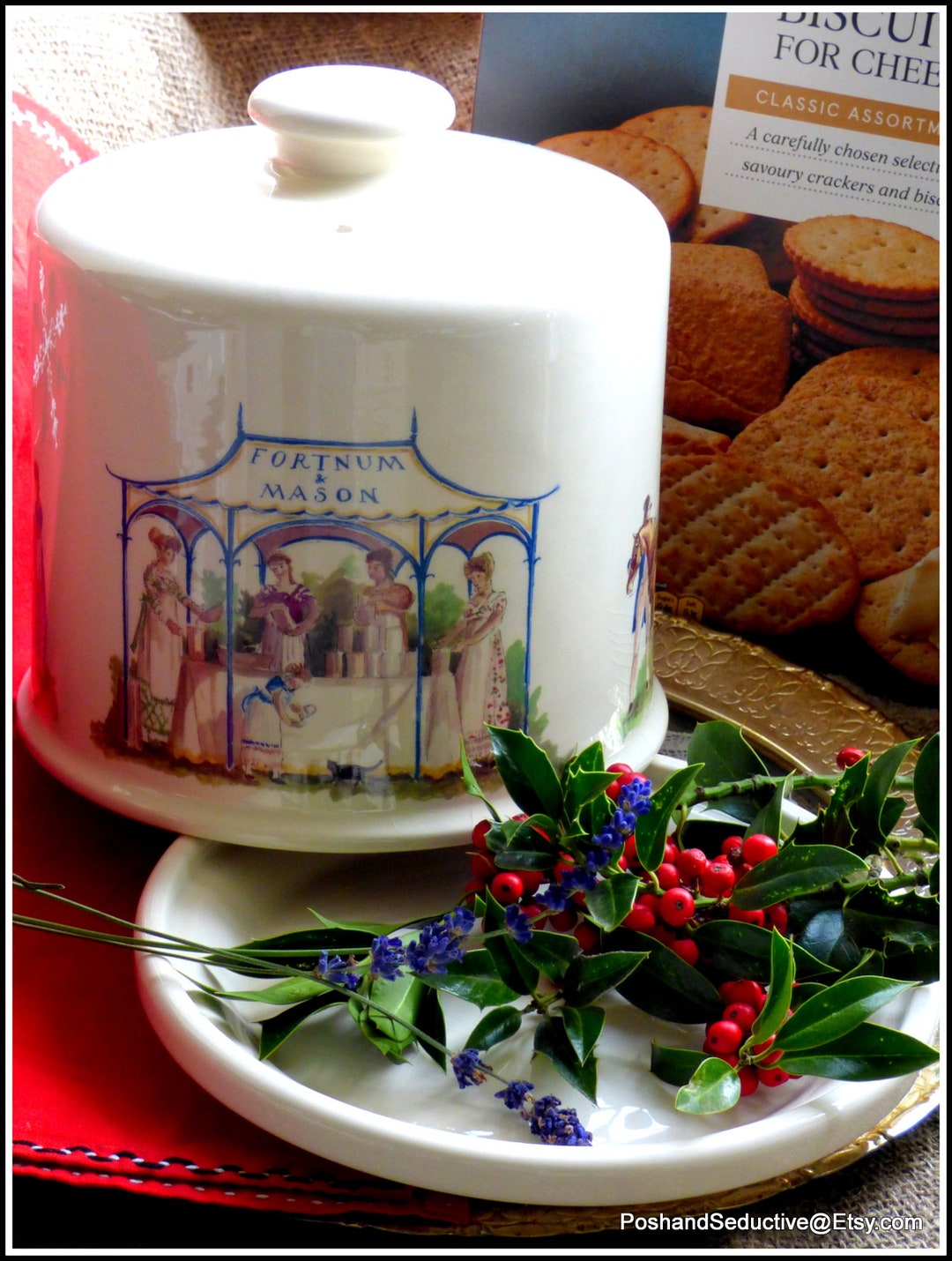 FORTNUM & MASON Large Cheese Covered Dish With Dome, English Vintage ...