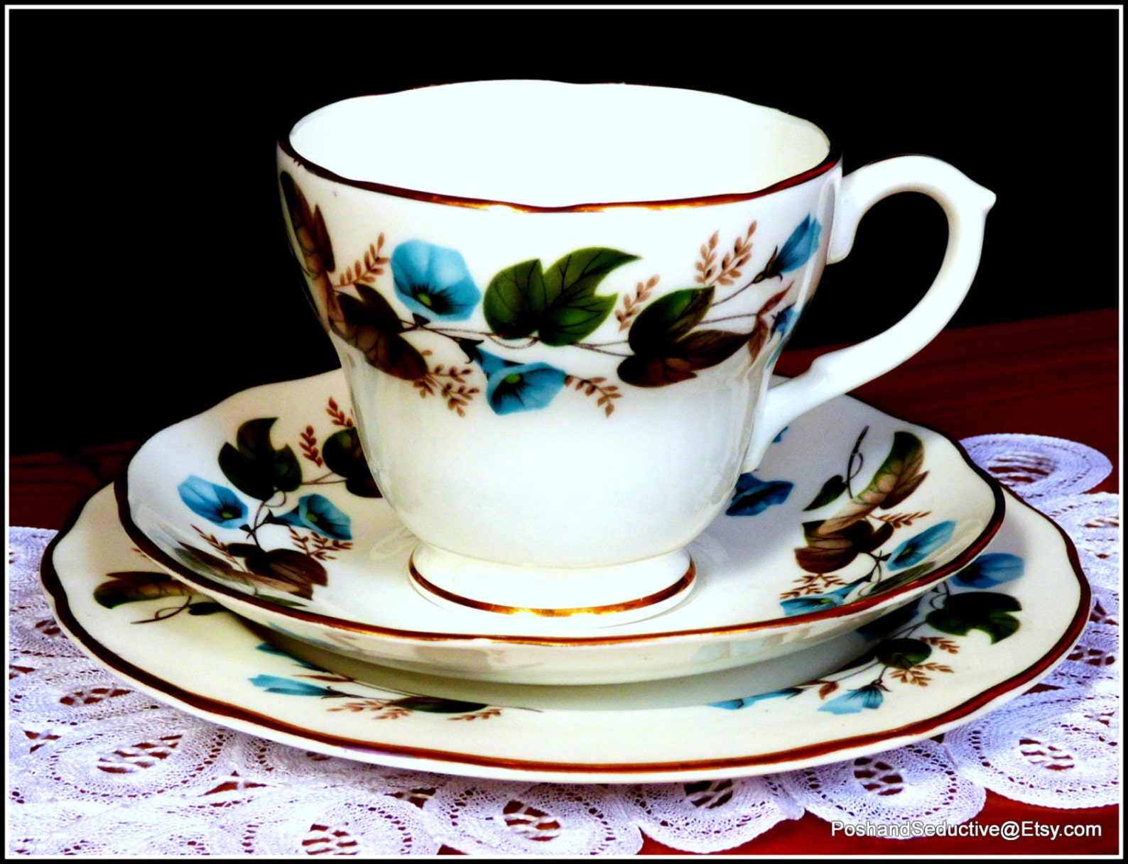 Stunning Refined Fine Bone China Vintage Tea Trio: Tea Cup - Etsy Canada