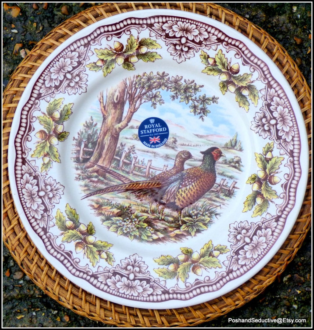 Thanksgiving Turkey Multicolour English Transferware Large Dinner Plate ...