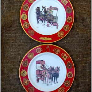 Shire Heavy Draft Horse Royal Avon Rare Vintage China Chic 4 Plates Set ...