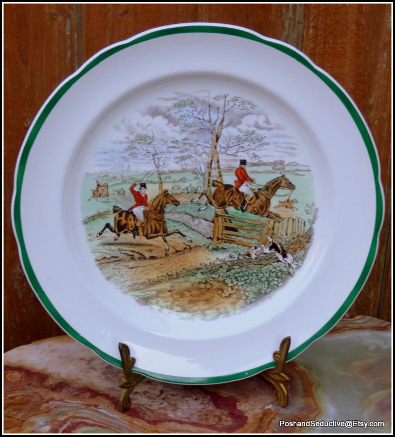 Fox Hunting Dinner Plates Set of Four by Copeland Spode | Etsy
