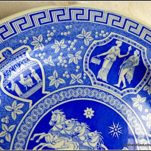 Spode Blue Room Collection GREEK Key Pattern 11" Porcelain Dinner Plate ...