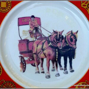 Shire Heavy Draft Horse Royal Avon Rare Vintage China Chic 4 Plates Set ...