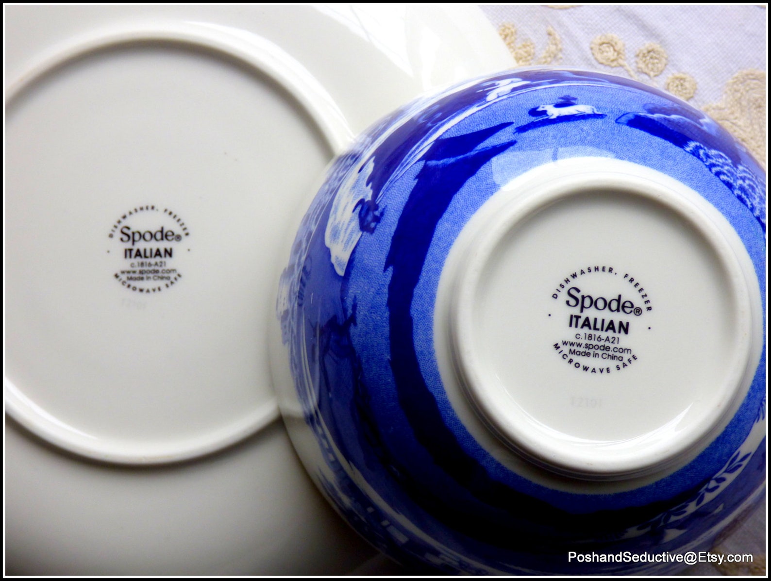 Spode Jumbo Breakfast Cup 20 Fluid Oz (0.57 L) Capacity Blue Room ...