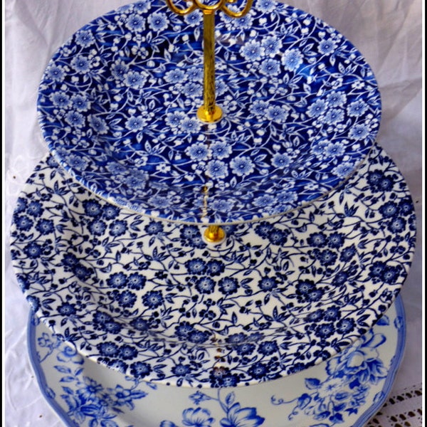 Blue Cake Stand - Etsy