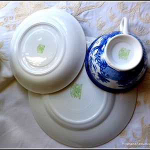 Double Phoenix Nikko JAPAN Real Old Willow Majestic Trio: Demitasse ...