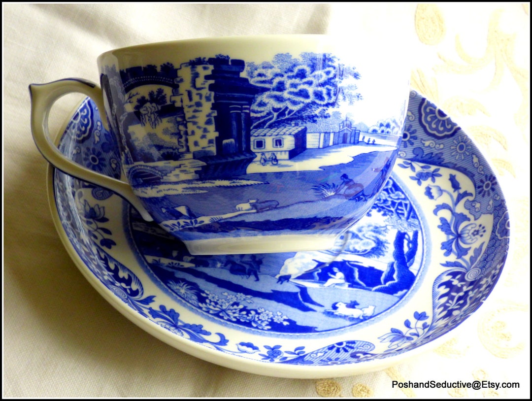 Spode Jumbo Breakfast Cup 20 Fluid Oz (0.57 L) Capacity Blue Room ...