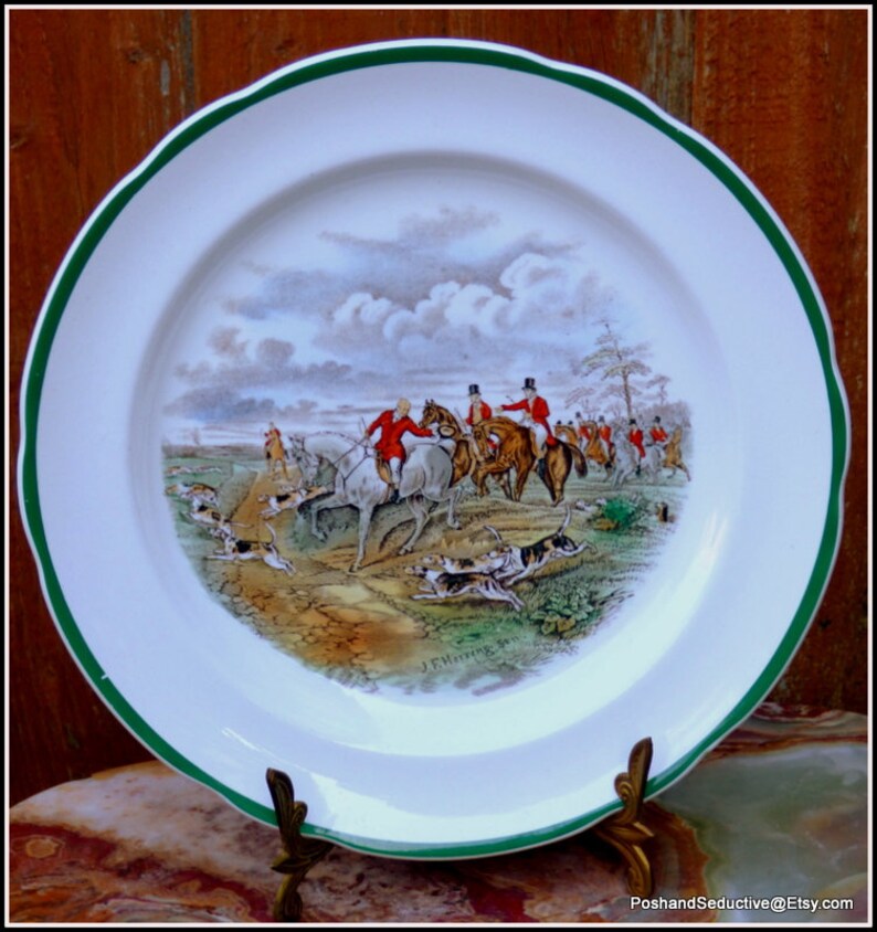 Fox Hunting Dinner Plates Set of Four by Copeland Spode - Etsy