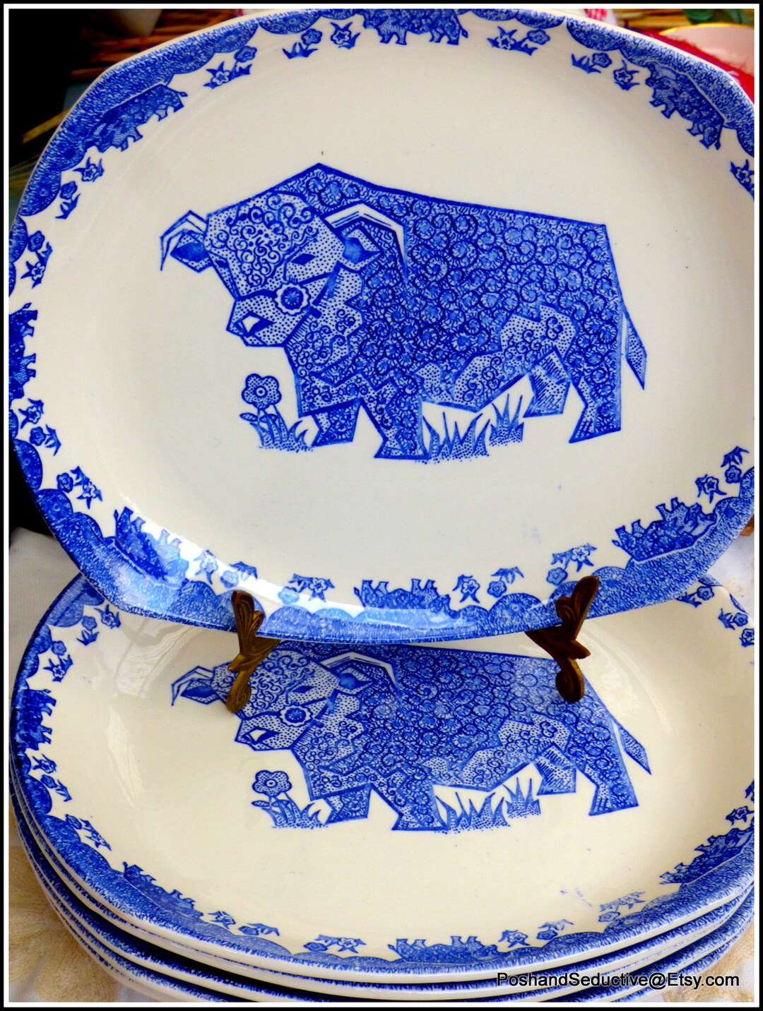 Steak & Grill Beefeater English Ironstone Tableware Pair of Rectangular ...