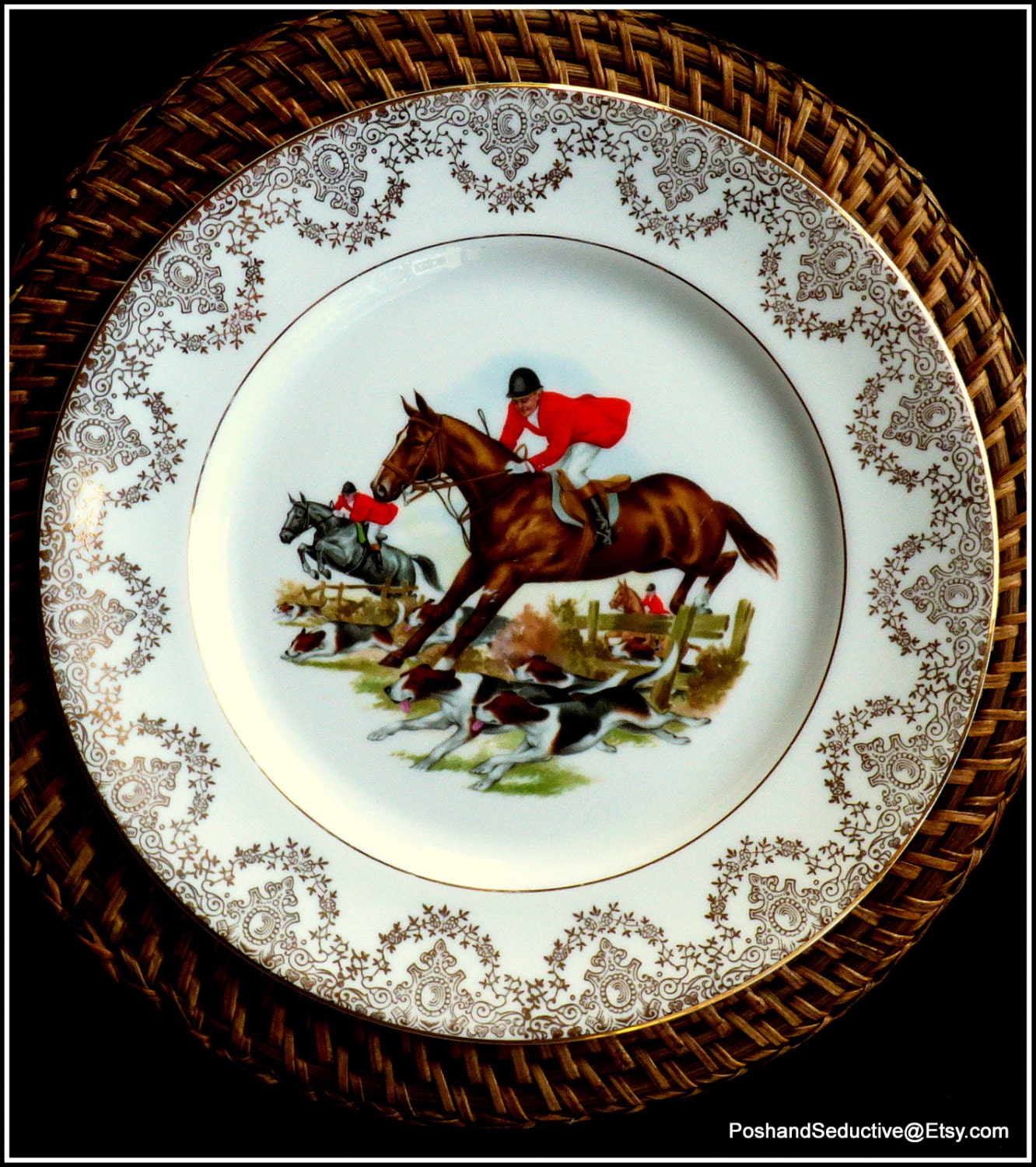 Set of Vintage Fine China Dinner Plates With Hand-painted - Etsy