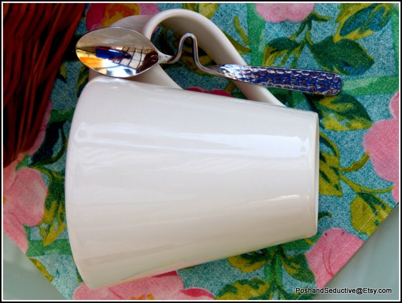 Cup and Hammered Bent Teaspoon, Original Posh Tealover's Gift Set ...