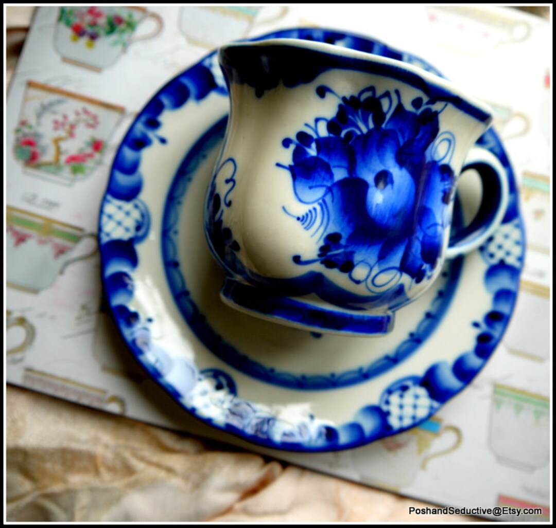 Vintage Top Quality Gzhel Russian Traditional Highest Grade Hand ...