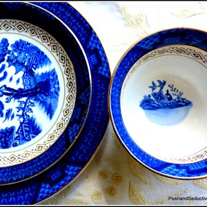 Double Phoenix Nikko JAPAN Real Old Willow Majestic Trio: Demitasse ...