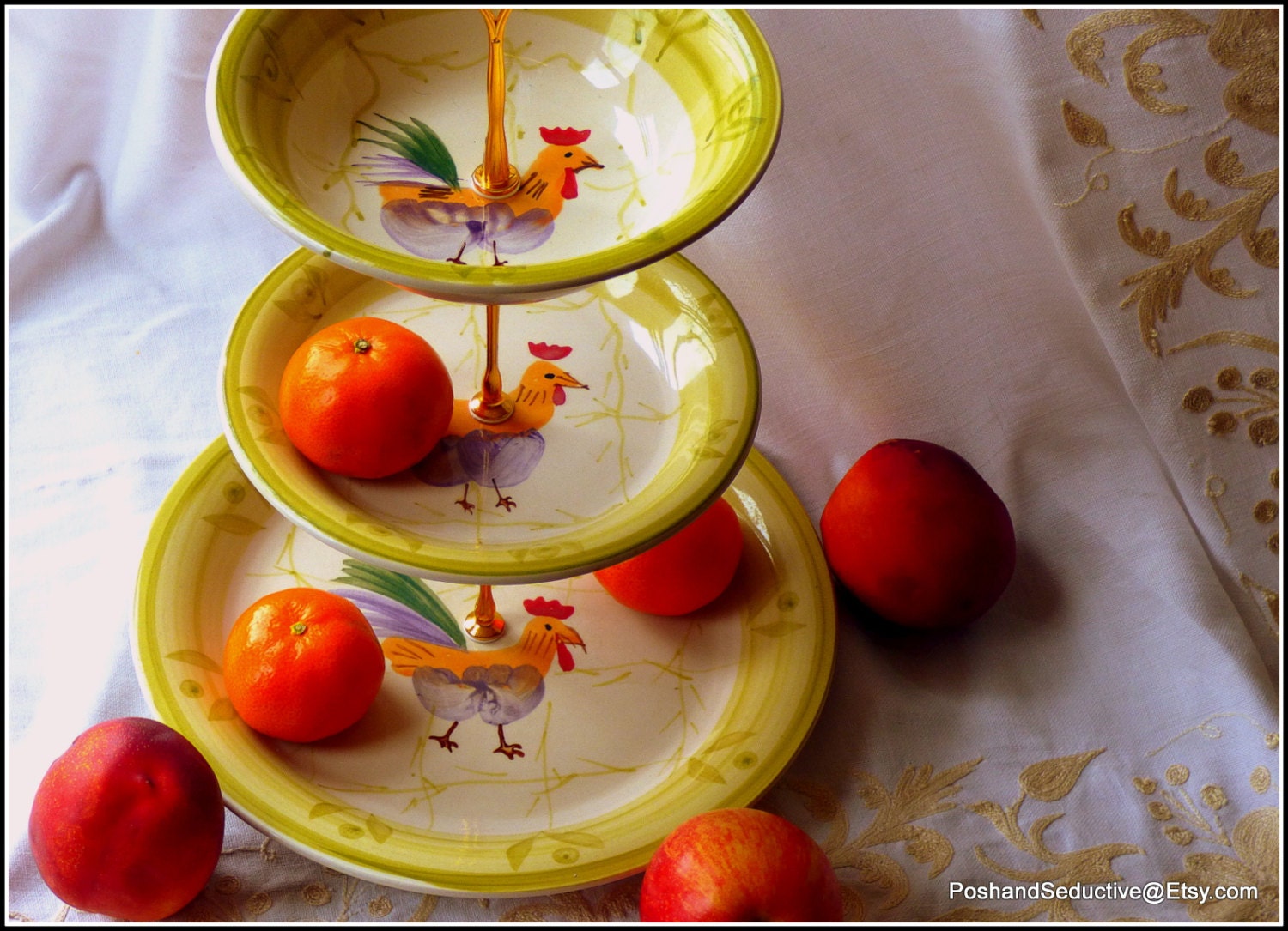 Cute Three Tier Handmade Cake Stand three Cockerel - Etsy