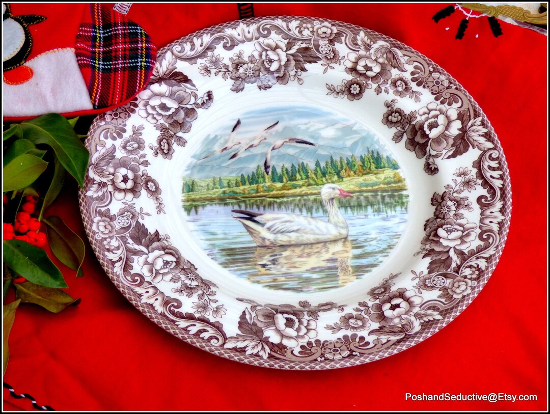 Buy Spode Woodland Series Dinner Plate 11 Brown English Transferware ...