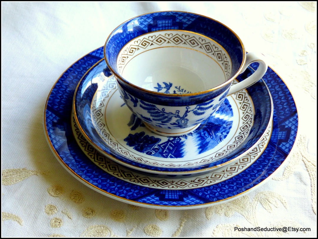 Double Phoenix Nikko JAPAN Real Old Willow Majestic Trio: Demitasse ...