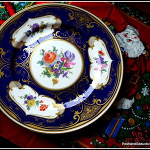 Display Cabinet Cobalt Dinner Plate Caverswall Fine English China Chic ...