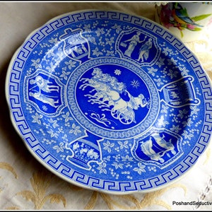 Spode Blue Room Collection GREEK Key Pattern 11" Porcelain Dinner Plate ...
