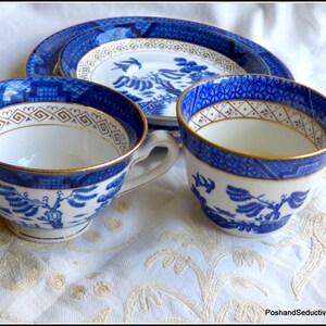 Double Phoenix Nikko JAPAN Real Old Willow Majestic Trio: Demitasse ...