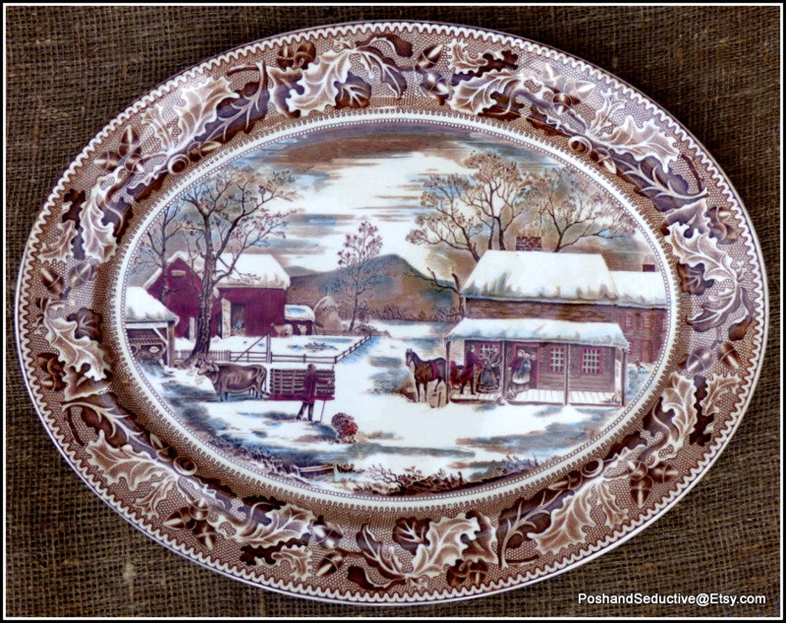 Christmas Historic America 20x16 Turkey Platter - Etsy
