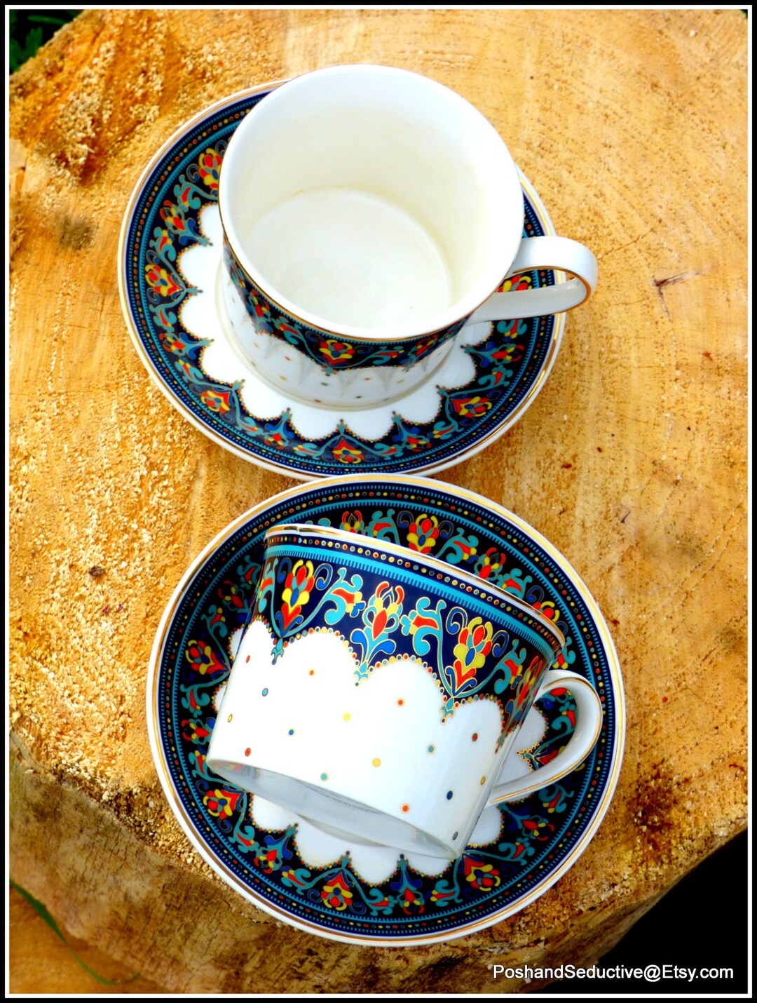 English Breakfast Large Cup Saucer Set 4 Two Finest China Chic Example ...