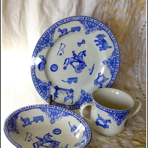 Spode Three Piece Breakfast Set: Cup, 8" Plate & Bowl Old Edwardian ...