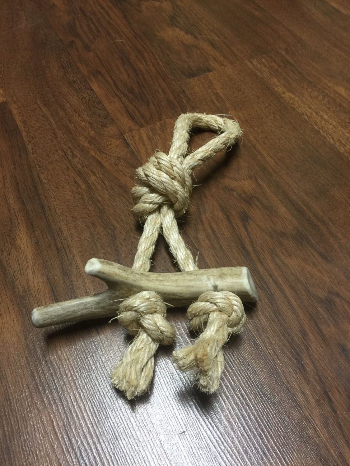 Antler & Rope Dog Toy | Etsy
