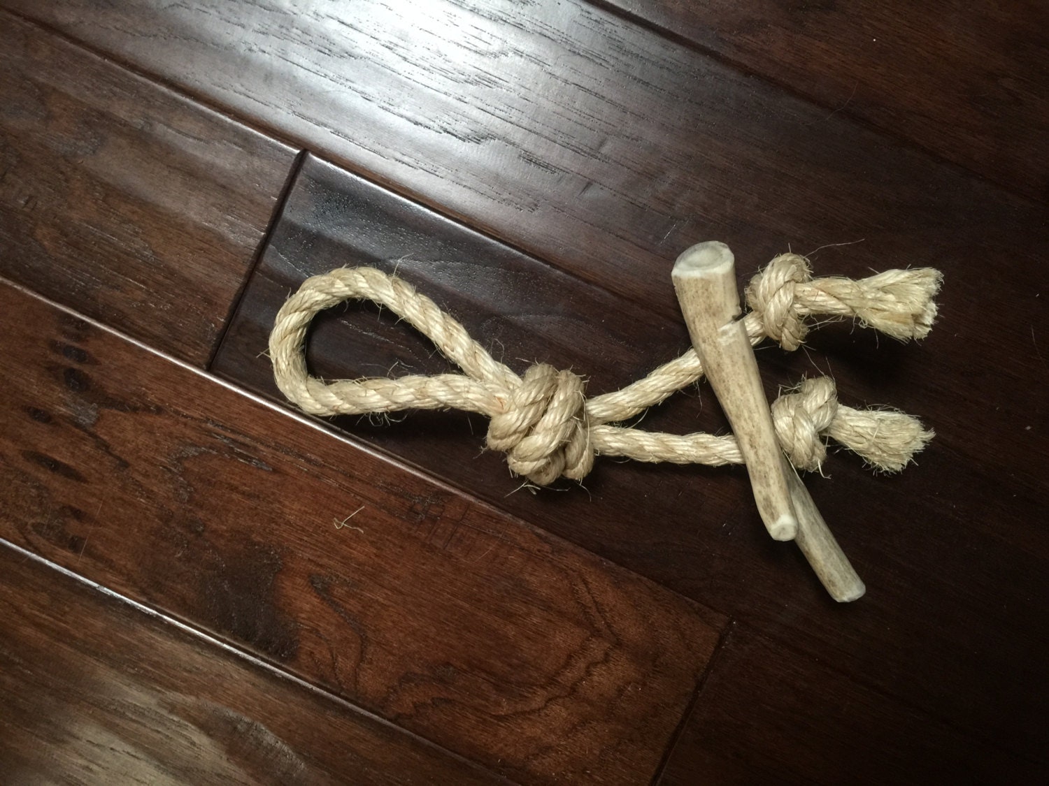 Antler & Rope Dog Toy | Etsy