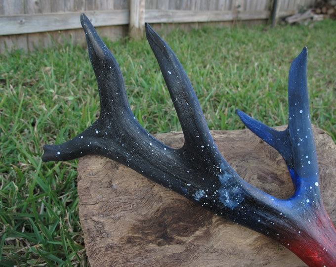 Starry Sky Painted Fallow Antler - Etsy