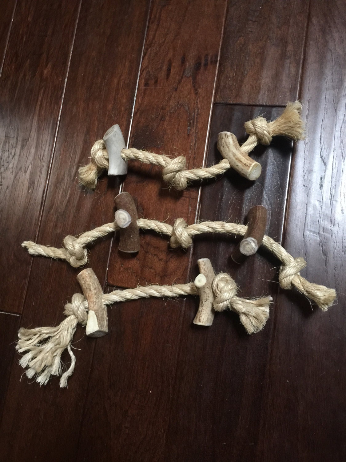 Antler & Rope Dog Toy | Etsy
