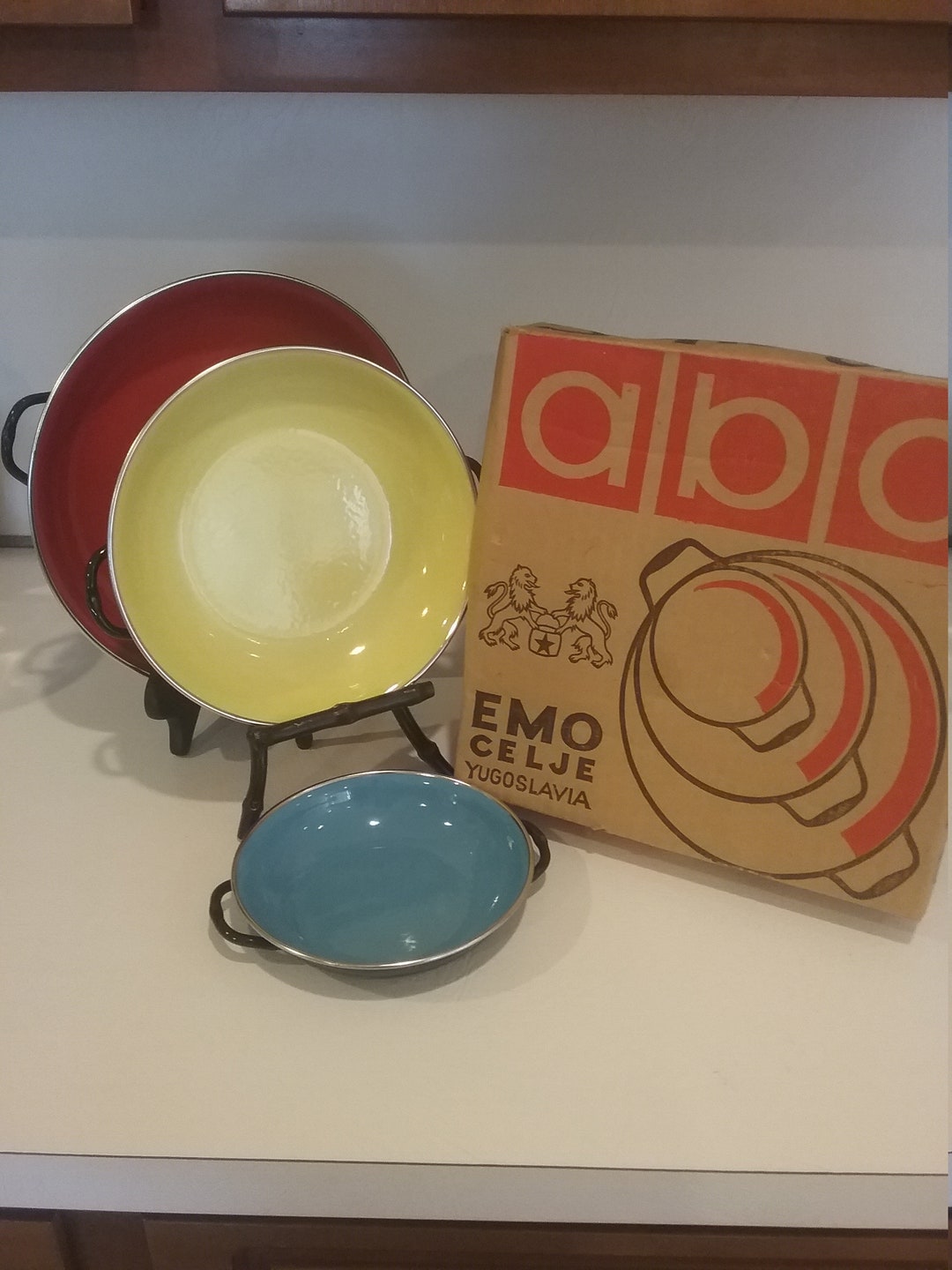 Enamel Pan Trio by Emo Celje Yugoslavia - Etsy