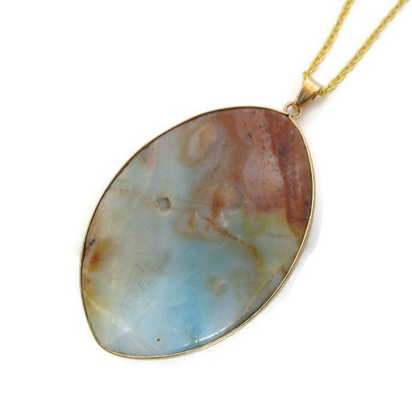 Large Stone Pendant - Etsy