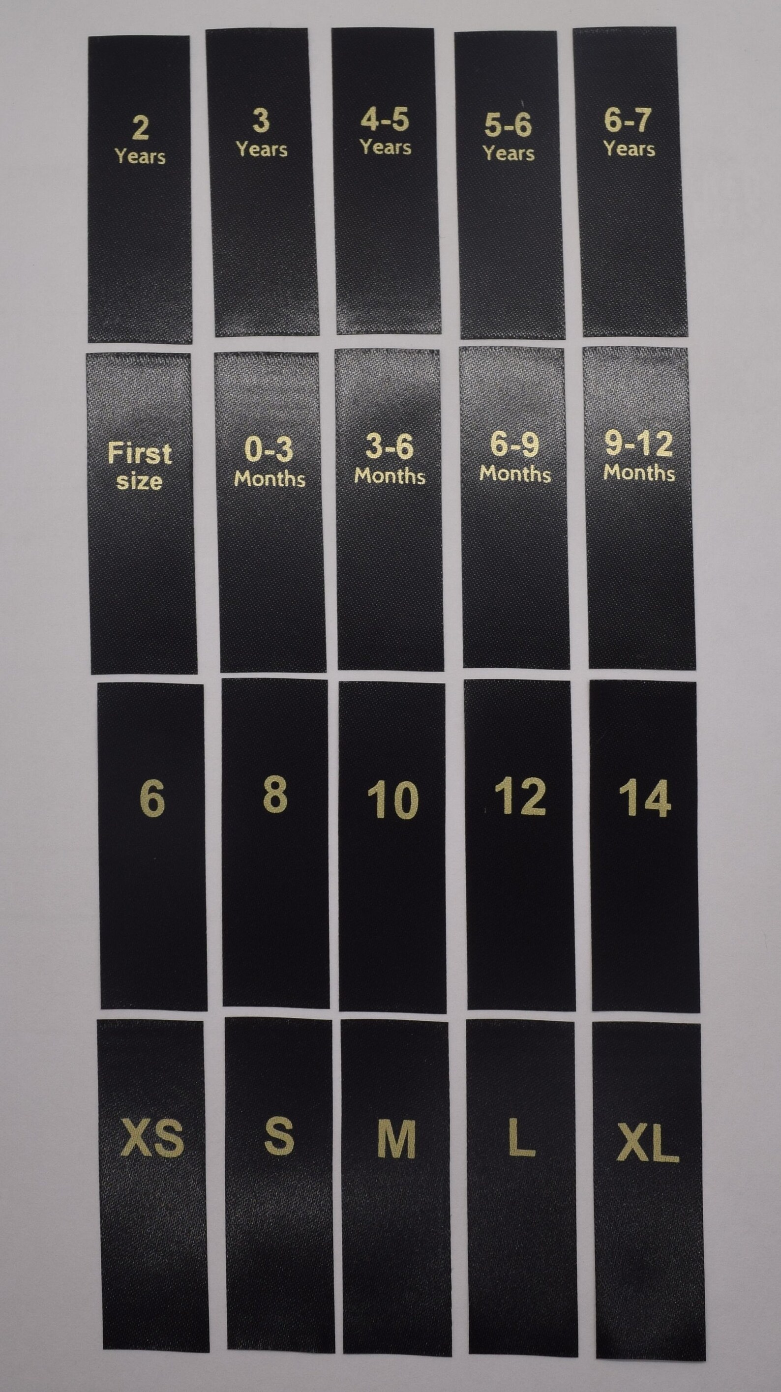 Sizing Labels Mix Pick a Size or Add Your Own Clothing - Etsy