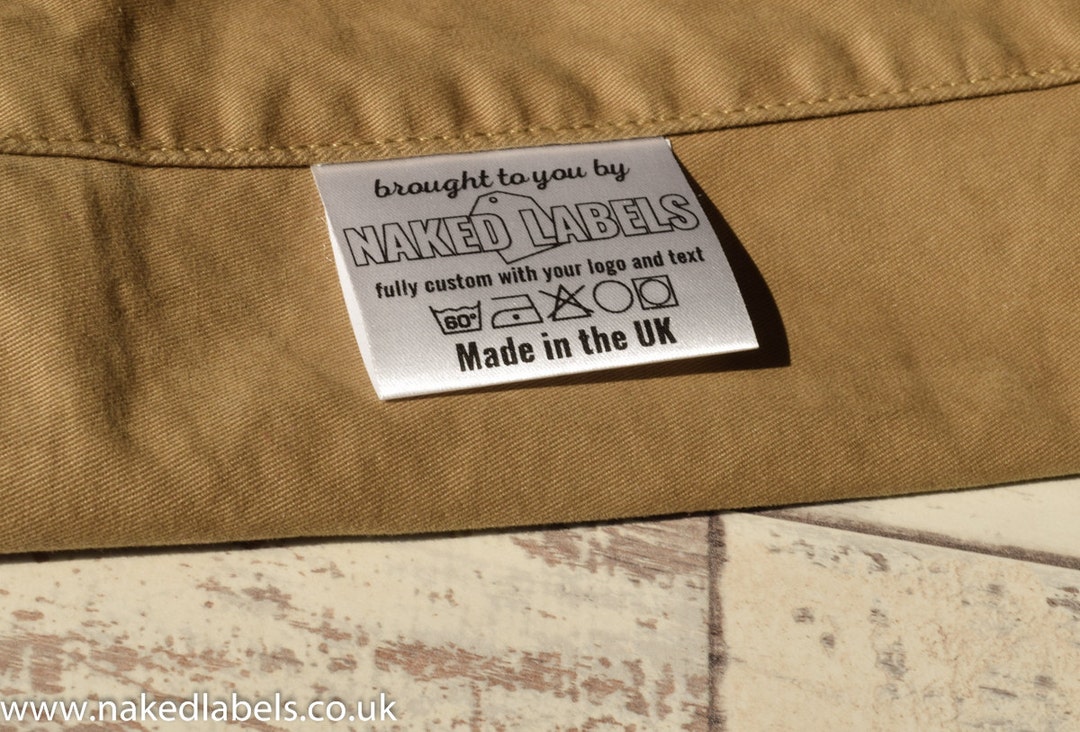 100 X Custom Clothing Labels Silky Satin for Textile With - Etsy UK